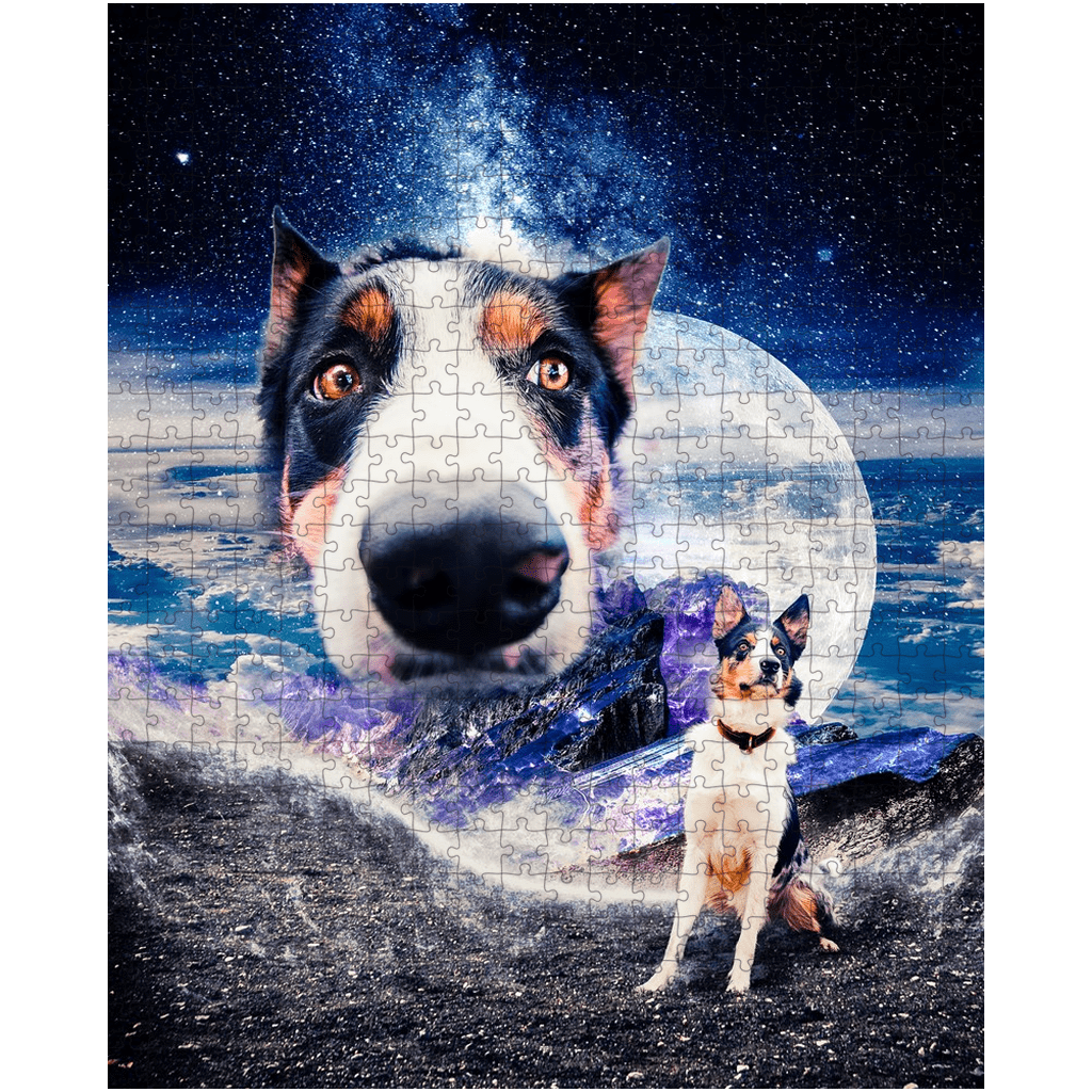 Puzzle personalizado de 2 mascotas 'Doggo in Space' – doggovinci