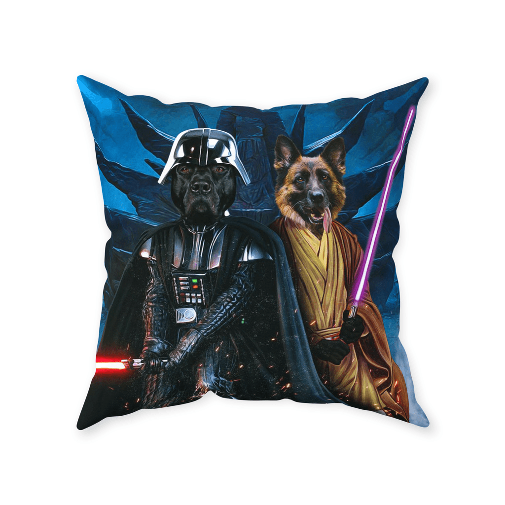 Cojín personalizado para 2 mascotas 'Darth Woofer & Jedi-Doggo ...
